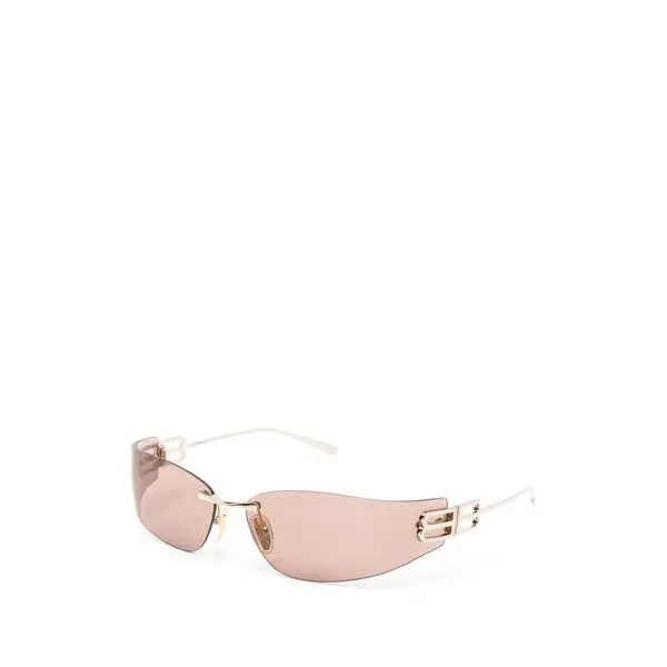 Balenciaga Tone Rimless Rectangle Frame Sunglasses