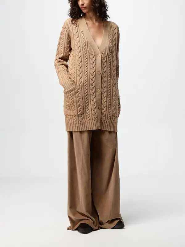 Max Mara Camel Knitted Cardigan
