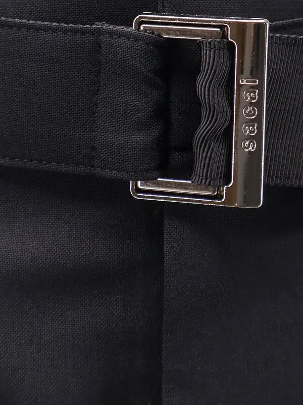 Sacai Wool Blend Bermuda Shorts - Black