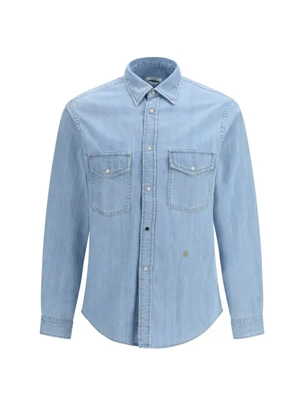 Jacob Cohen Shirt With Flap Pockets - Blue