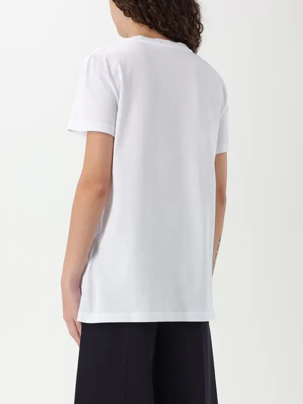 Max Mara White T-shirt With Embossed Logo