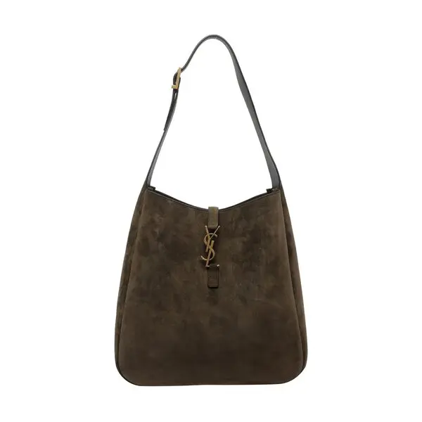 Saint Laurent Le 5 À 7 Suede Shoulder Bag - Green