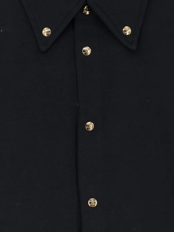 Celine Cotton Shirt With Triomphe Buttons