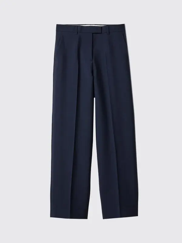Miu Miu Wide Leg Cotton Pants - Blue