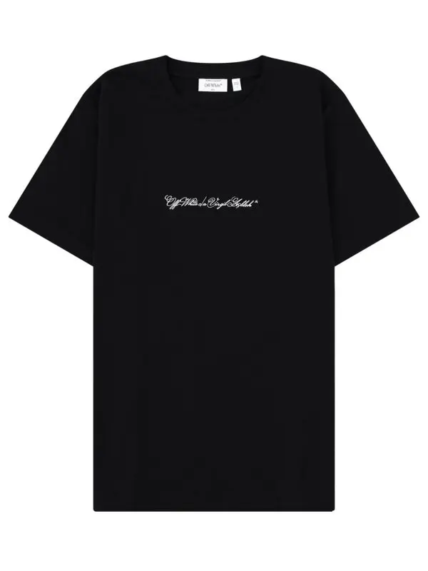 Off-White T-shirt With Logo - Black