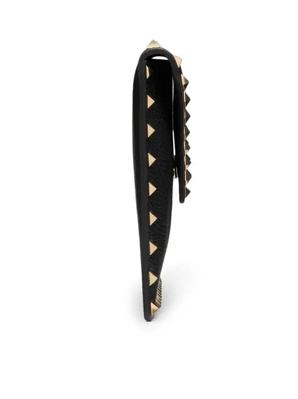Valentino Garavani Rockstud Pouch In Calfskin - Black