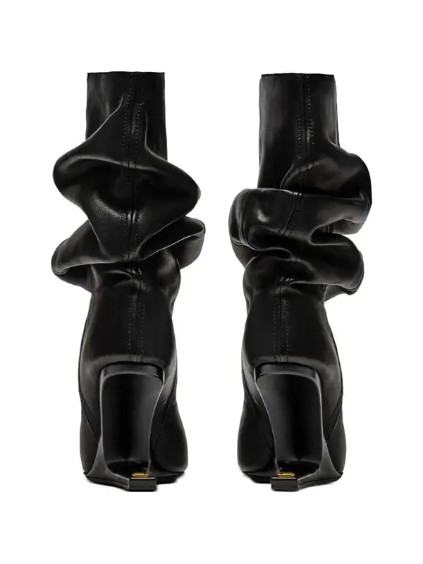 Balmain No-wedge Ankle Boots With Sculptural Heel