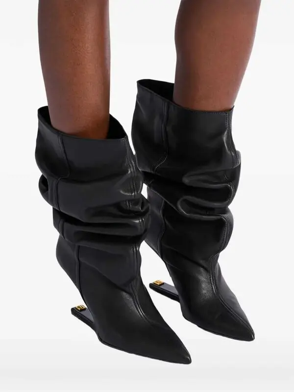Balmain No-wedge Ankle Boots With Sculptural Heel