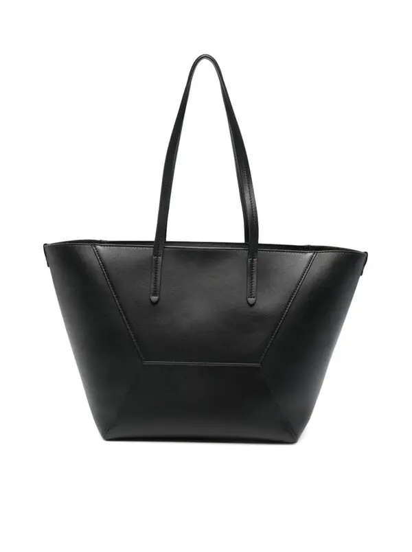 Brunello Cucinelli Leather Shopper Bag - Black