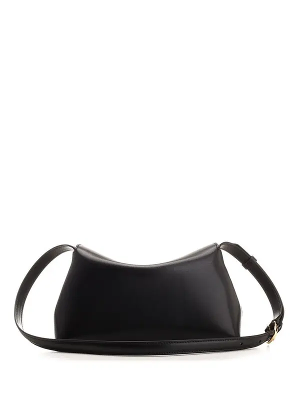 TOTEME T-lock Leather Shoulder Bag - Black