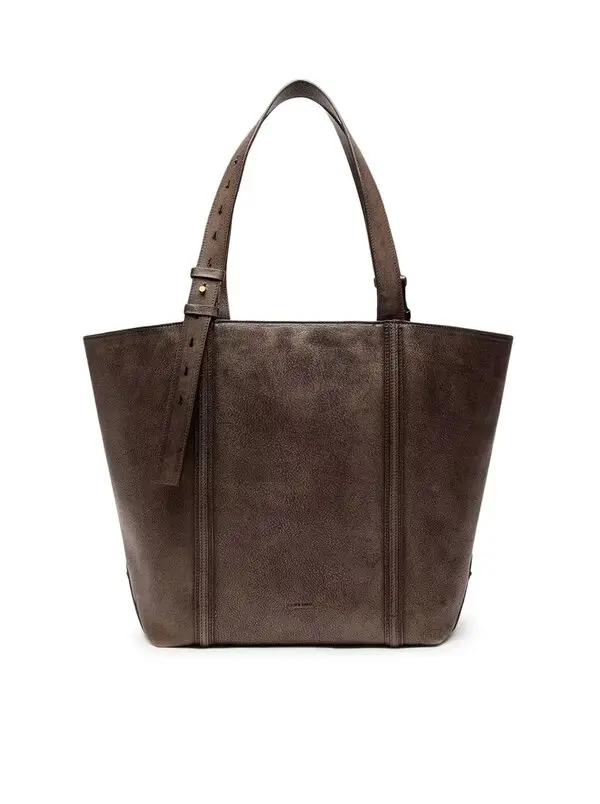 GOLDEN GOOSE 24/7 East West Bag In Distressed Leather - Brown