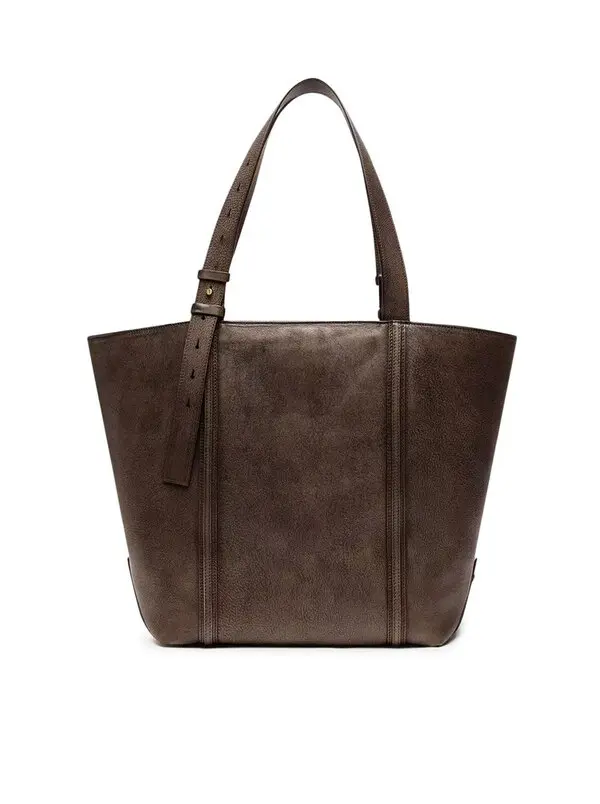 GOLDEN GOOSE 24/7 East West Bag In Distressed Leather - Brown