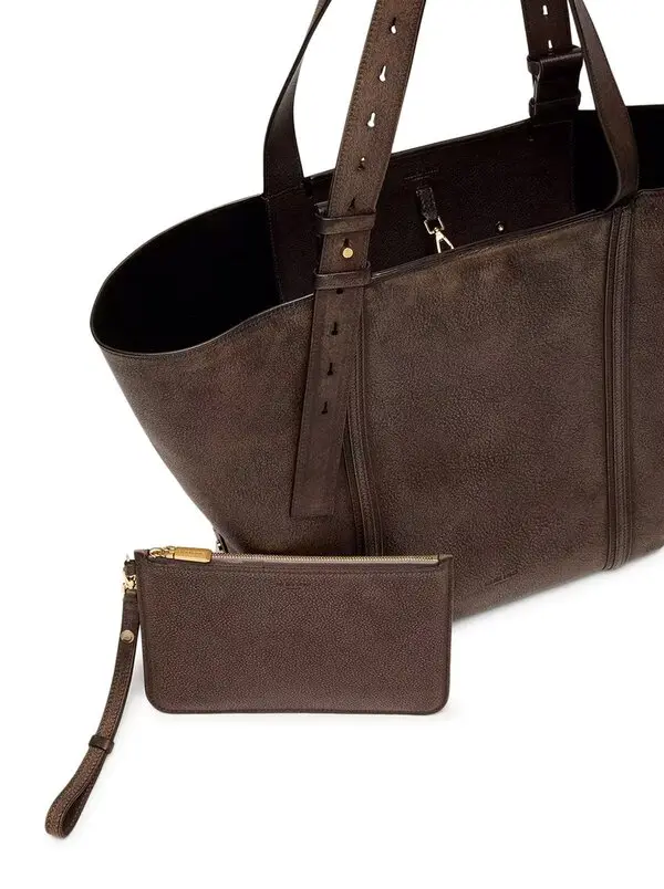 GOLDEN GOOSE 24/7 East West Bag In Distressed Leather - Brown
