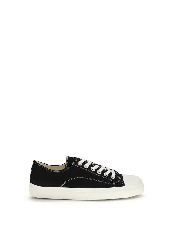 Moschino Canvas Couture Lace-up Sneakers - Black