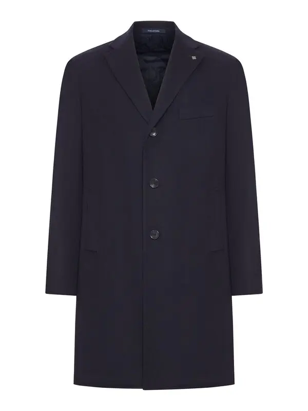 Tagliatore Single-breasted Wool Coat - Blue