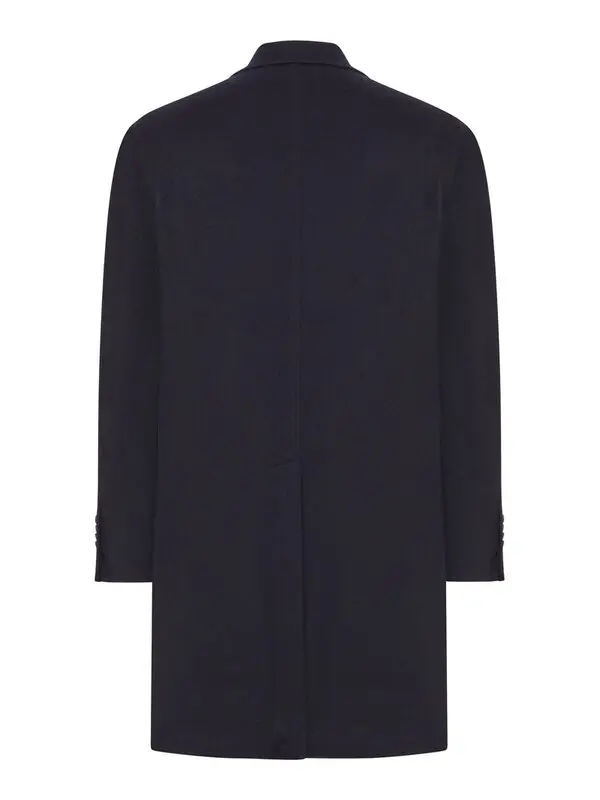 Tagliatore Single-breasted Wool Coat - Blue