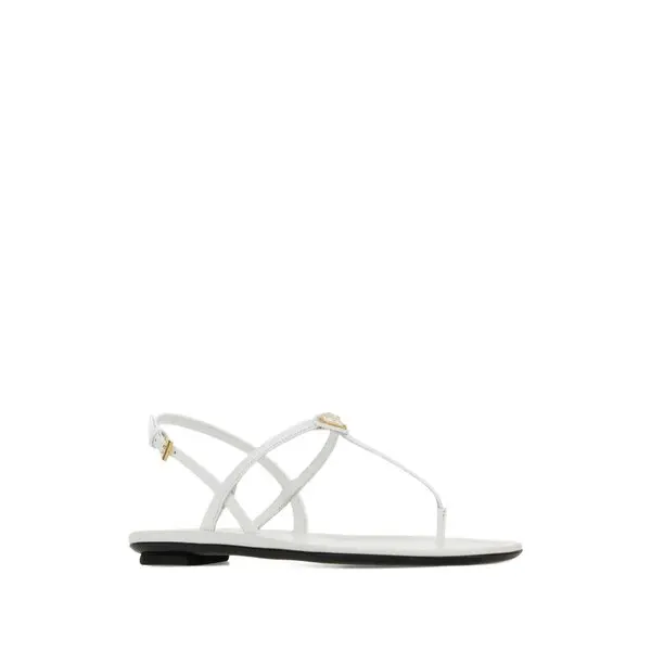 Prada Calf Leather T-bar Strap Sandals - White