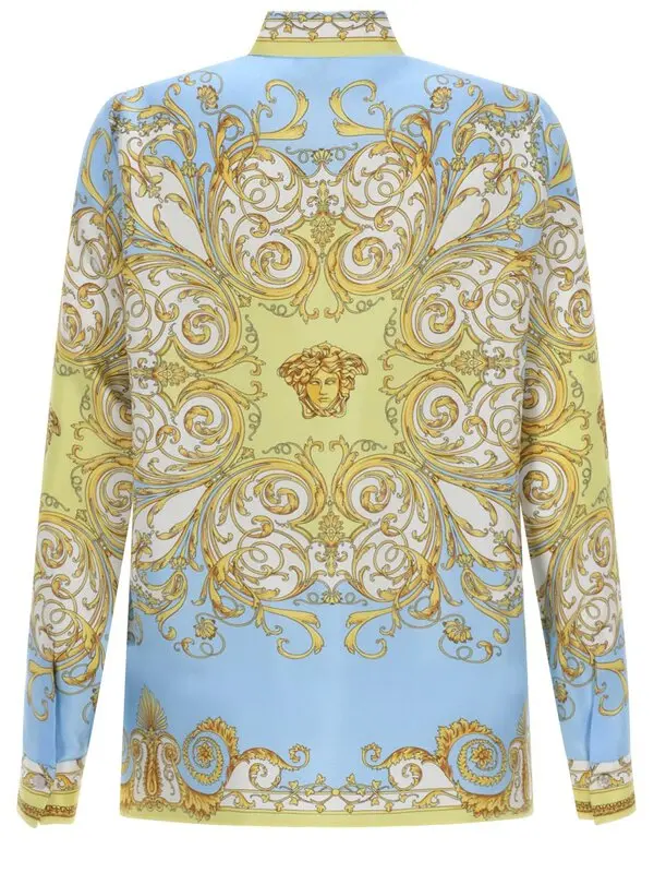 Versace Baroque Print Silk Shirt - Multicolor