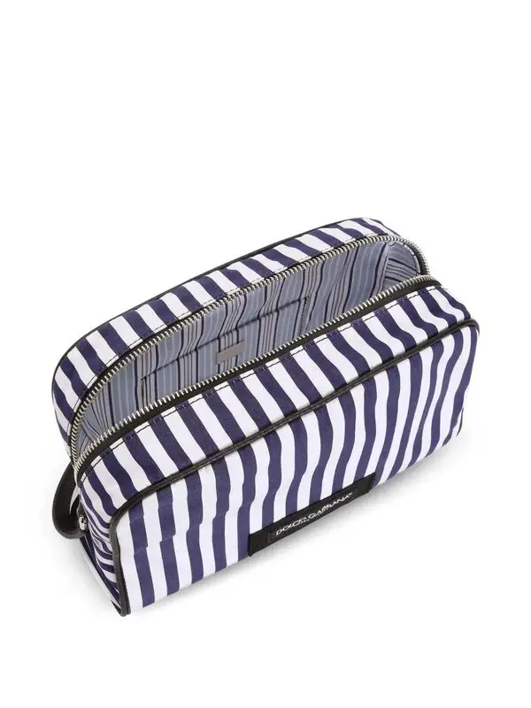 Dolce & Gabbana Striped Tote Bag With Zip Closure