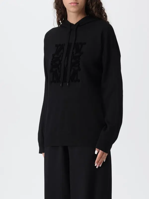 Max Mara Wool Knit Hoodie - Black