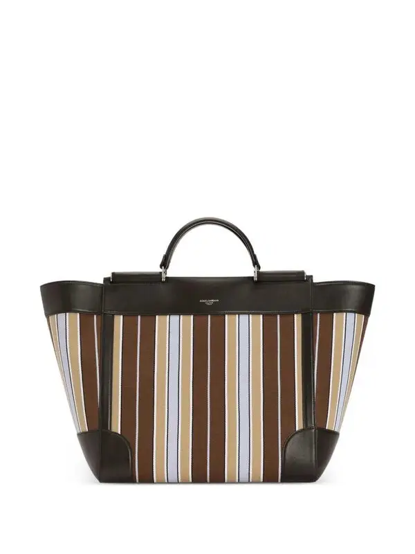 Dolce & Gabbana Sicily Jacquard Tote Bag - Brown