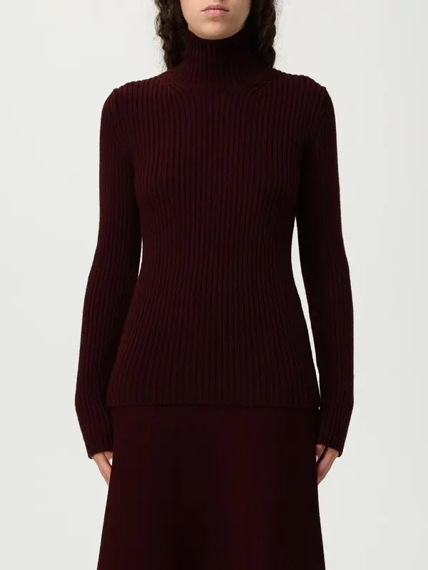 Max Mara Ribbed Turtleneck Sweater - Red