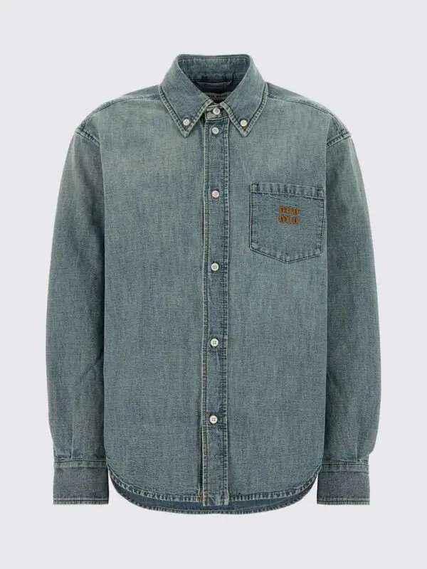Miu Miu Striped Button-down Shirt - Blue