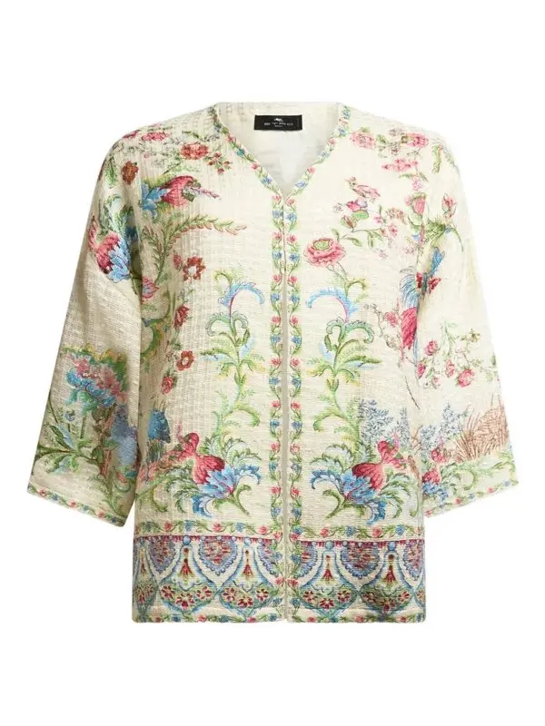Etro Kesa Jacket With Side Slits - Multicolor