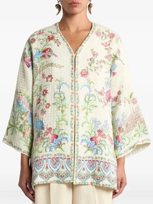 Etro Kesa Jacket With Side Slits - Multicolor
