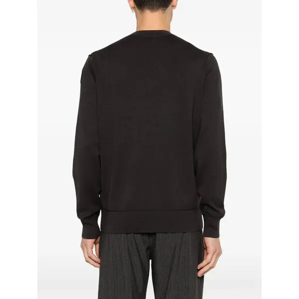 PARAJUMPERS Ribbed Crew Neck Sweatshirt With Logo Patch