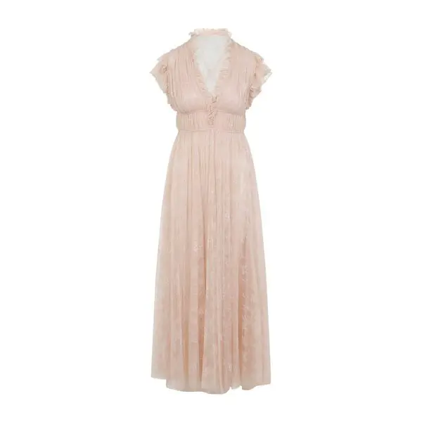 Alberta Ferretti Lace Long Dress - Multicolor