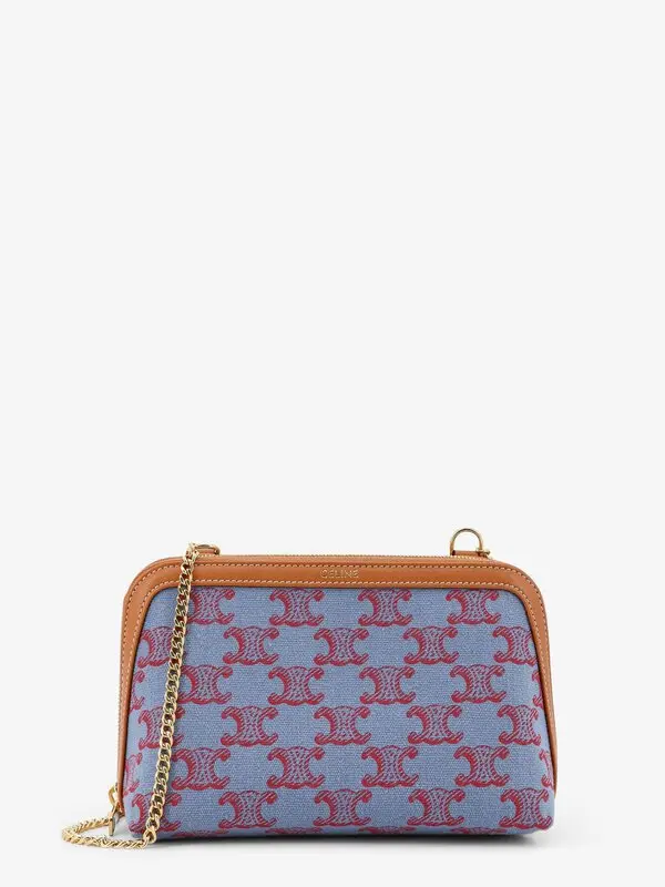 Celine Jacquard Triomphe Logo Crossbody Bag - Multicolor