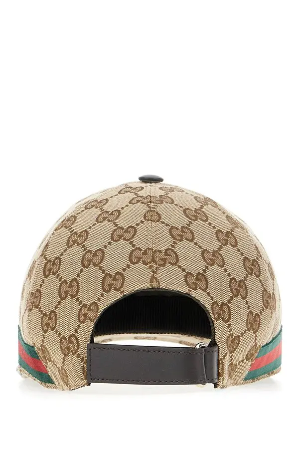 Gucci Baseball Cap With Monogram And Striped Detail