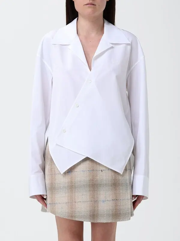 Loewe Striped Cotton Blend Shirt With Layered Detailing