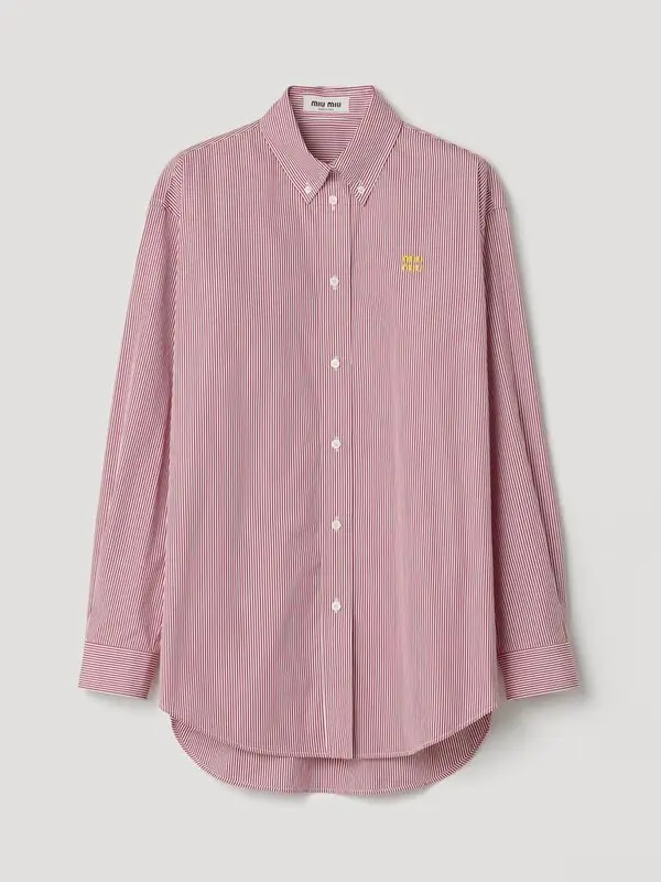 Miu Miu Striped Cotton Shirt
