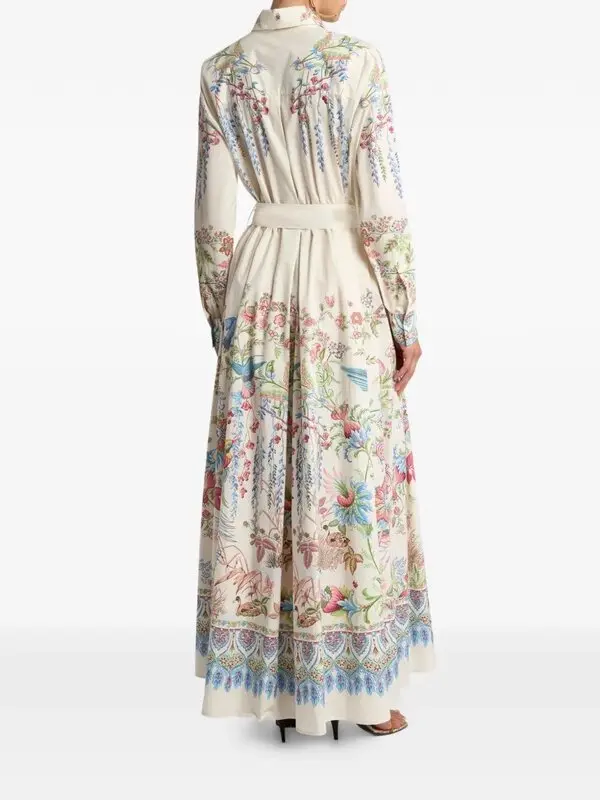 Etro Belted Maxi Shirt Dress - Multicolor