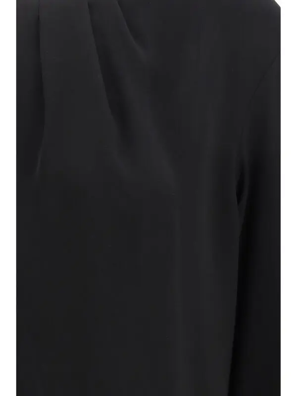 Max Mara Crewneck Blouse With Gold-tone Cufflinks