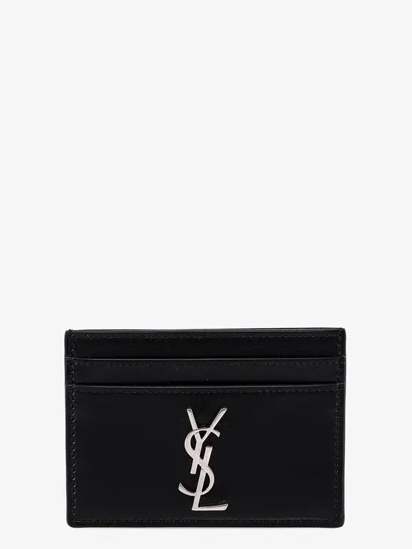 Saint Laurent Cassandre Leather Card Holder - Multicolor