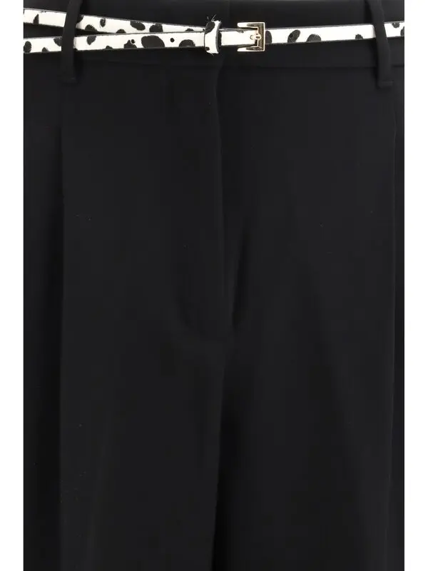 Max Mara Cady Belted Pants - Black
