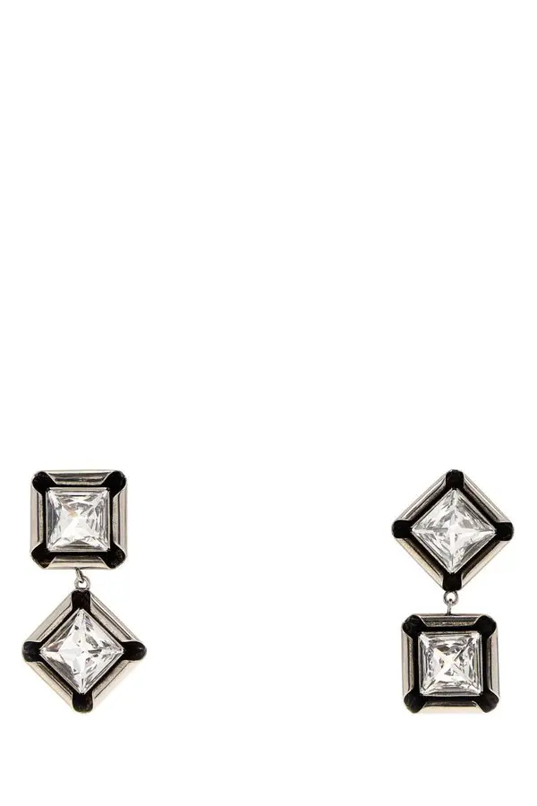 Givenchy Deconstructed Crystal Earrings - Silver