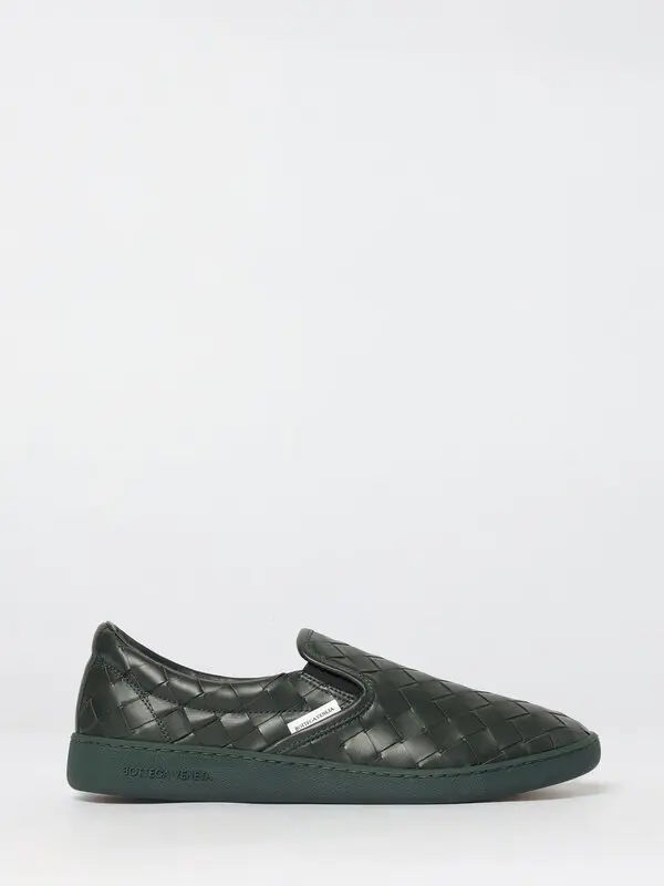 Bottega Veneta Woven Leather Sneakers - Black
