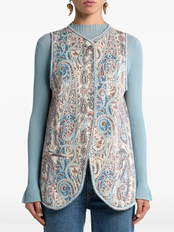 Etro A-line Vest With Trimming - Multicolor
