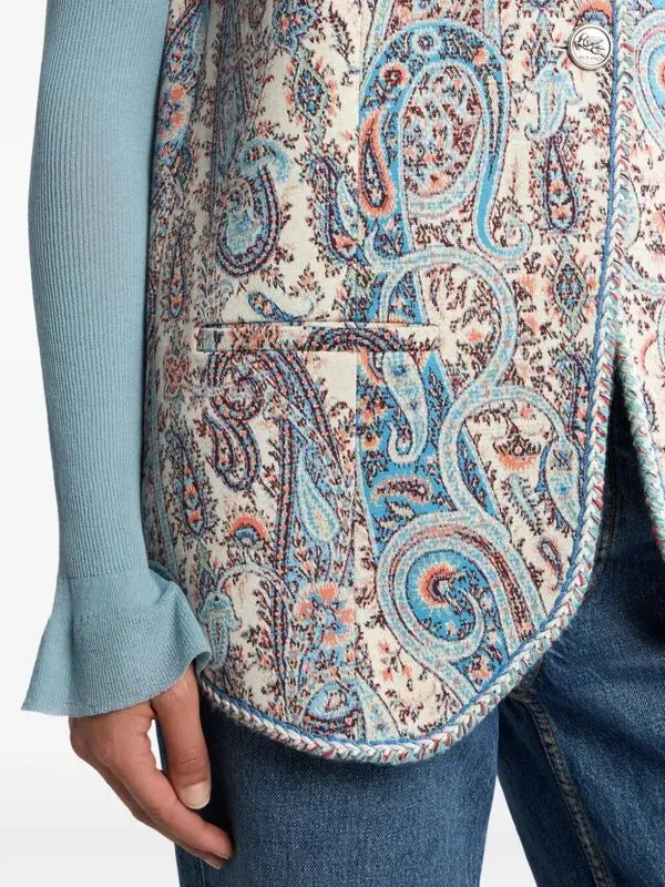 Etro A-line Vest With Trimming - Multicolor
