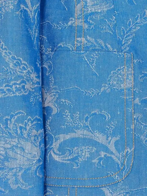Etro Fitted Denim Jacket With Peak Lapels