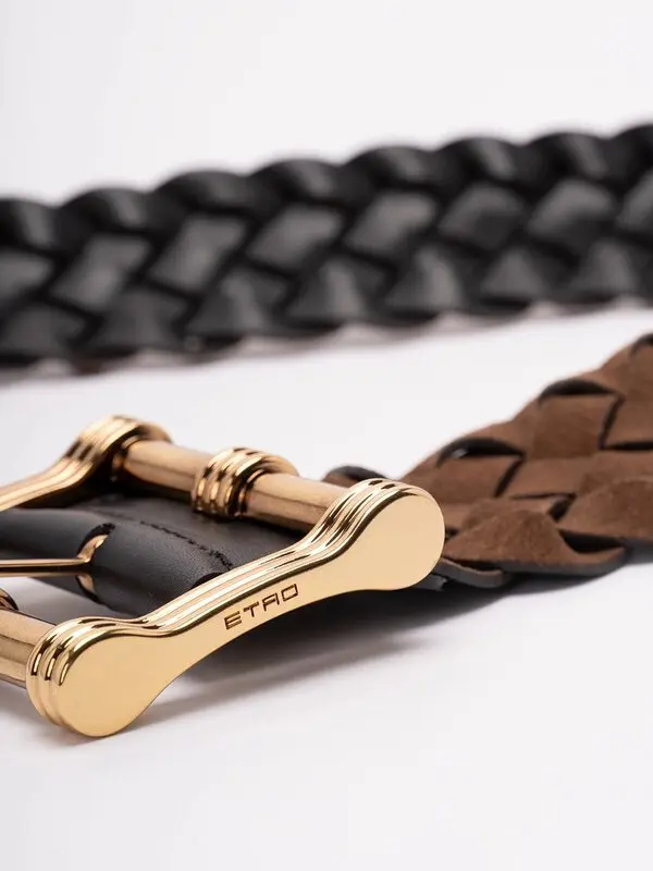 Etro Braided Leather Belt - Multicolor
