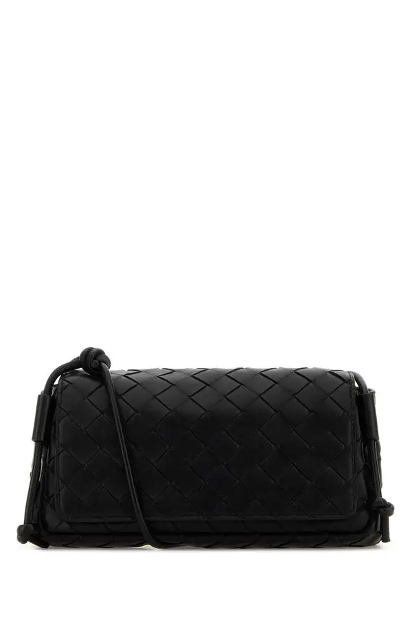 Bottega Veneta Nappa Leather Crossbody Bag - Black