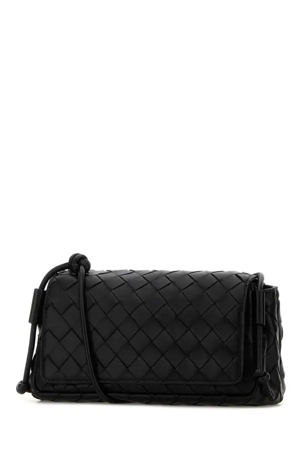 Bottega Veneta Nappa Leather Crossbody Bag - Black