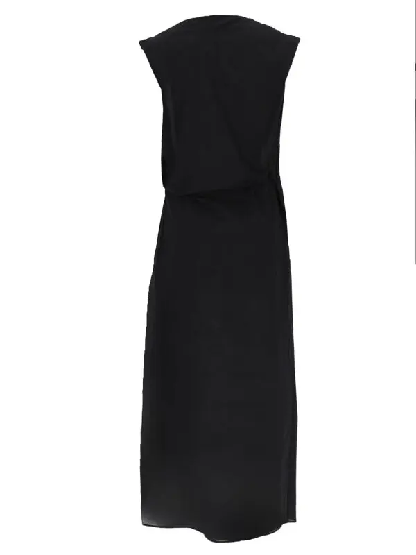 Jacquemus La Robe Drap Midi Dress - Black