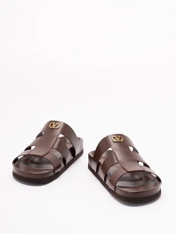 Valentino Garavani Studded Calf Leather Sandals - Multicolor