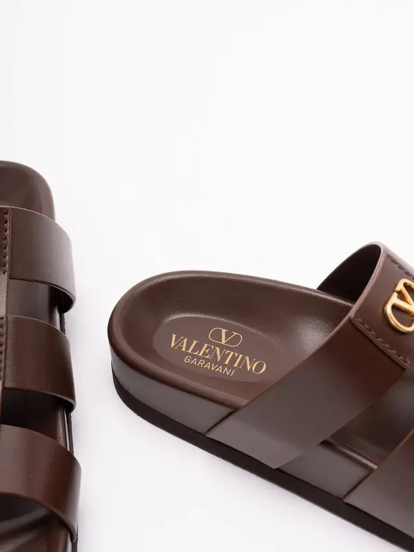 Valentino Garavani Studded Calf Leather Sandals - Multicolor